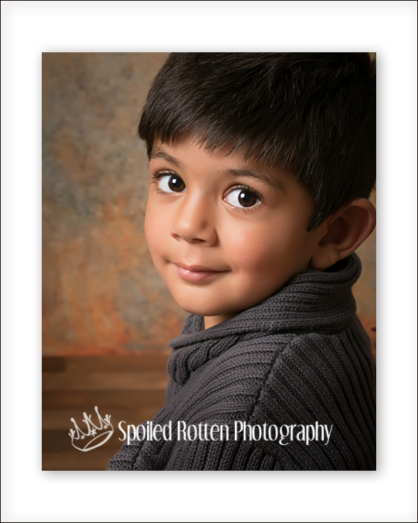 little brown eyed boy looking over his shoulder - Spoiled Rotten ...