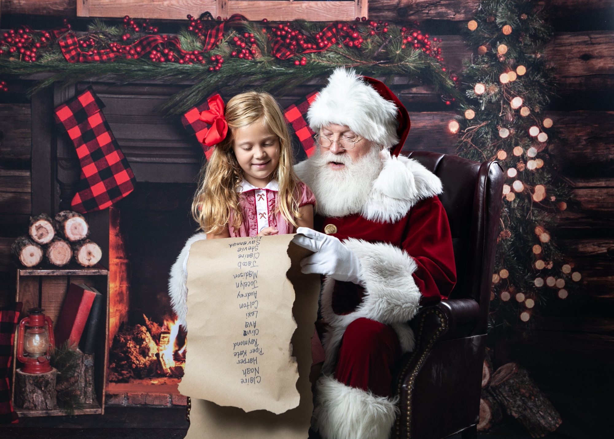 Ardent Preschool Patchwork Farms Cozy Christmas Cabin Santa Portraits ...